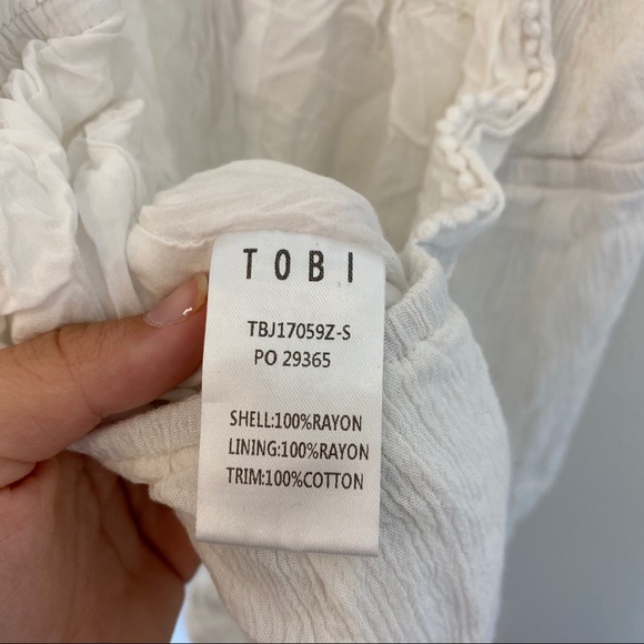 Tobi | Pants & Jumpsuits | Tobi Angelica White Halter Open Back Romper ...